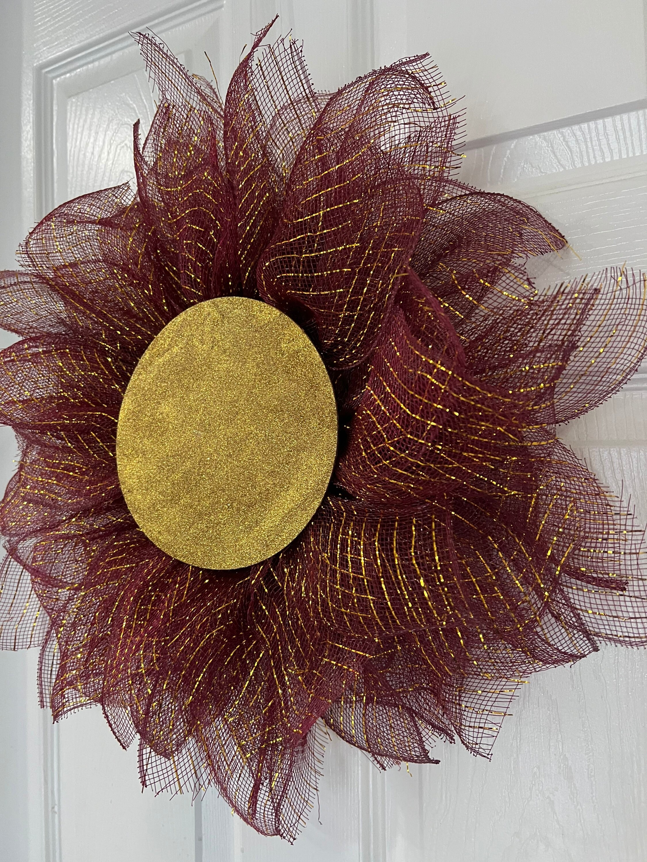 Florida State FSU Colors Flower Wreath - Etsy