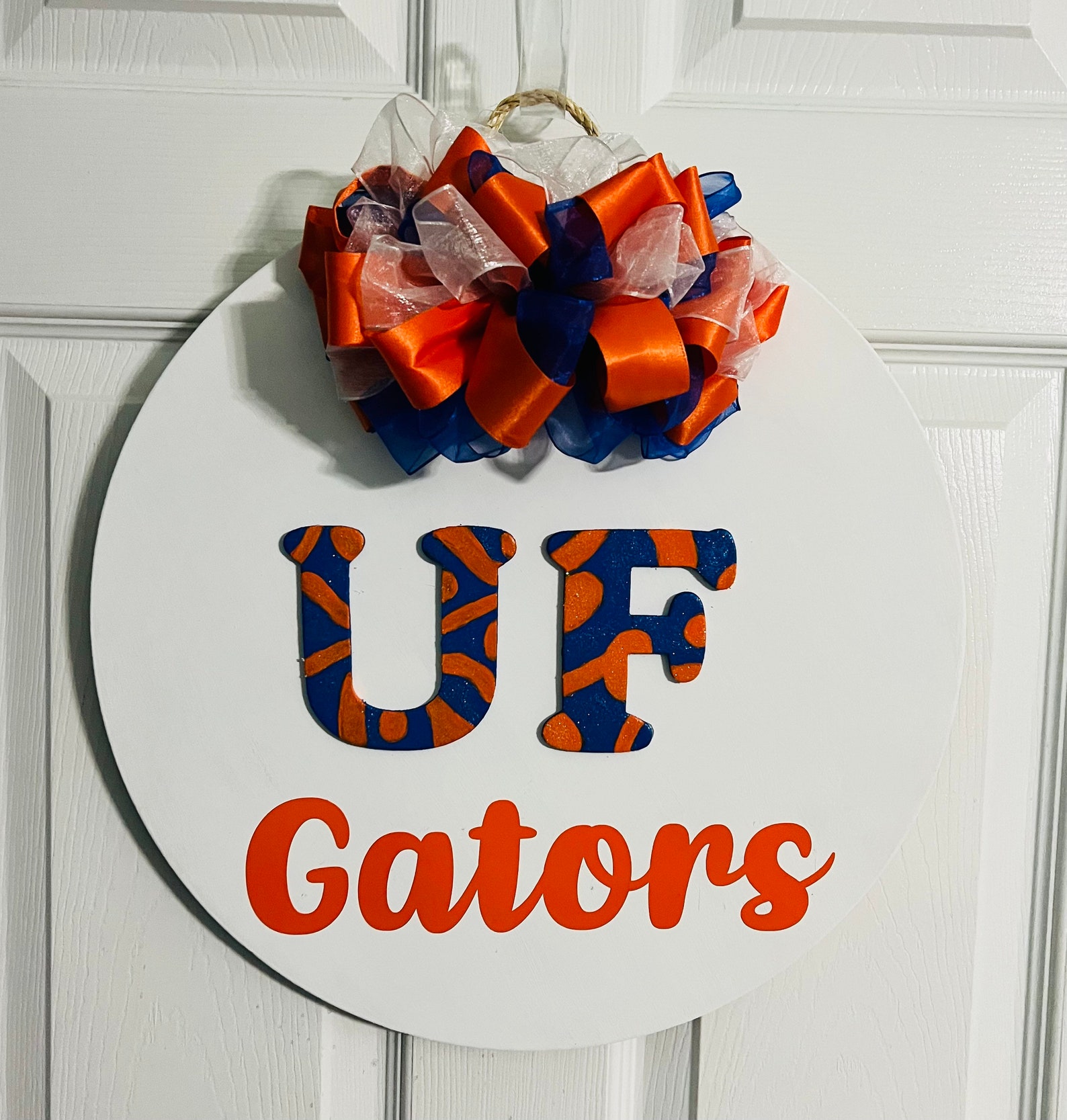 University of Florida UF Wood Door Wreath Hanger - Etsy