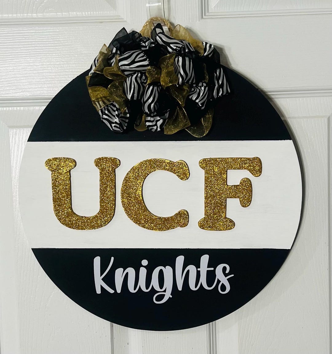 University of Central Florida UCF Knights Wood Door Wreath - Etsy
