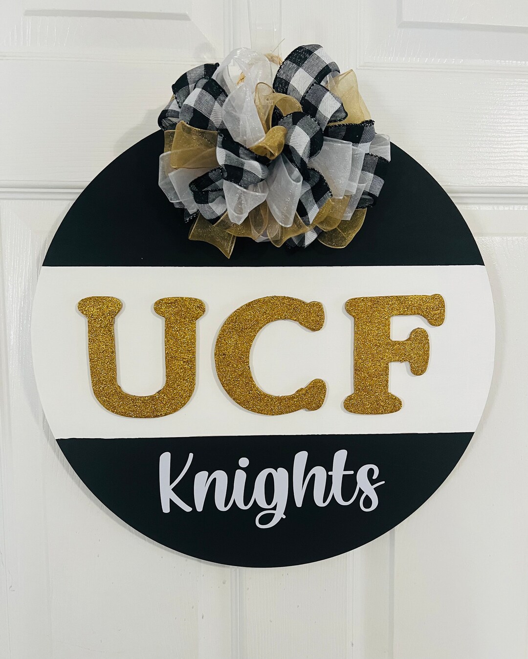 University of Central Florida UCF Wood Door Wreath - Etsy