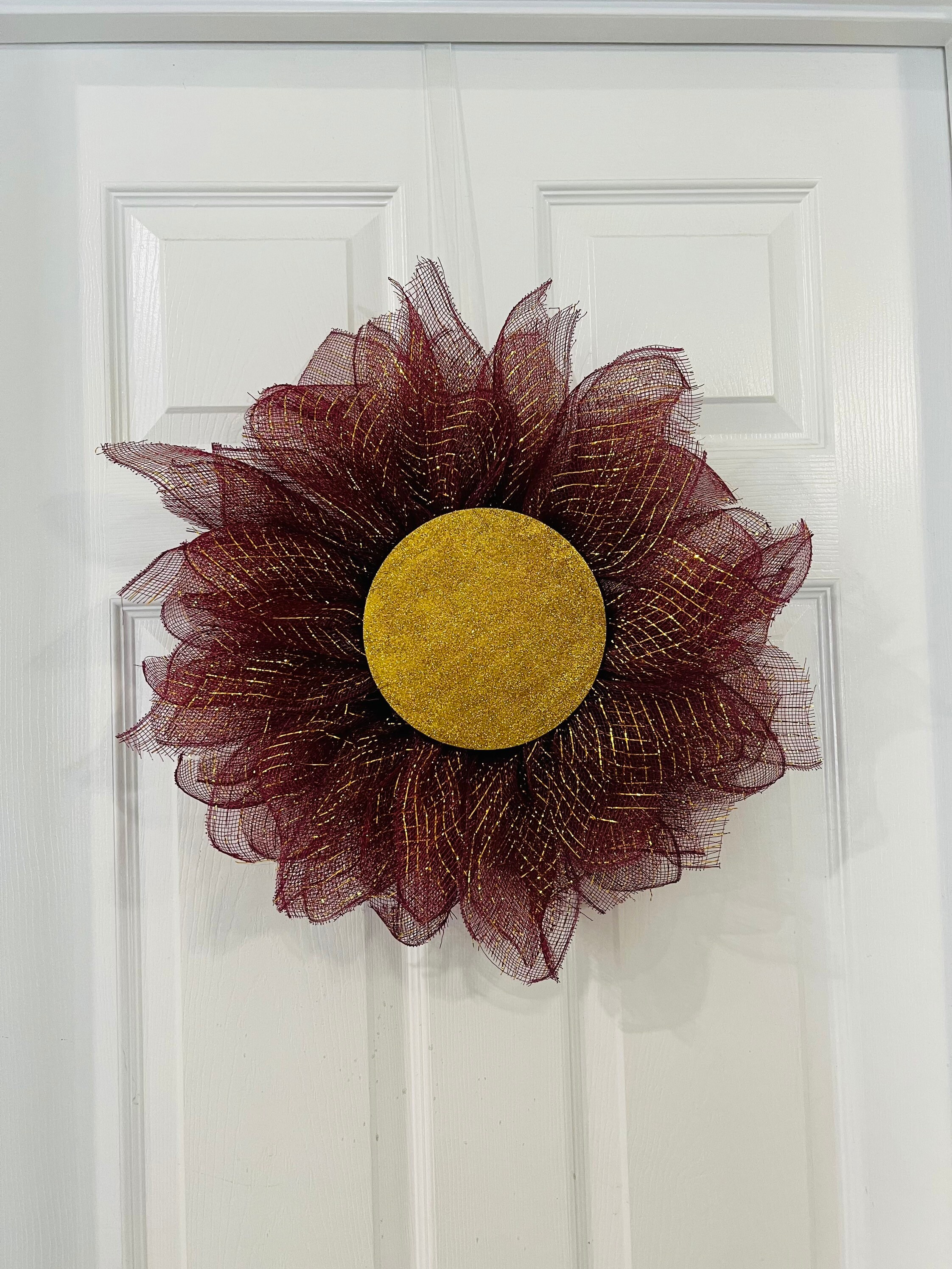 Florida State FSU Colors Flower Wreath - Etsy