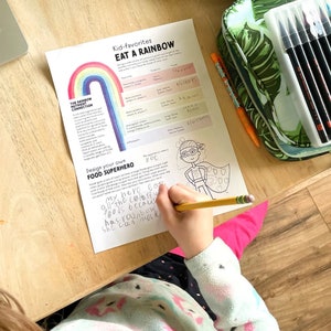 Eat the Rainbow! Activity Sheet | Nutrition Worksheet | Myplate ...