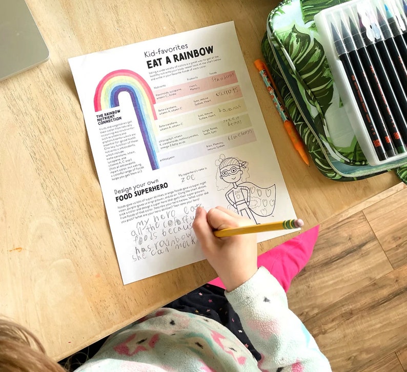 Eat the Rainbow! Activity Sheet | Nutrition Worksheet | Myplate ...