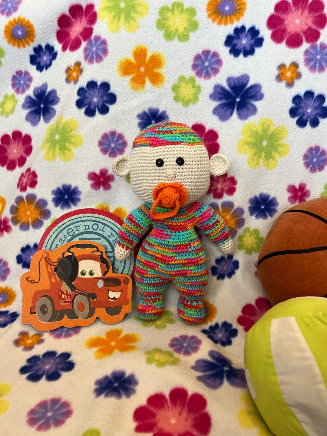 Binky Baby Doll, Crochet Doll, Safety Eyes, Baby Cuddly Toy, Homemade ...