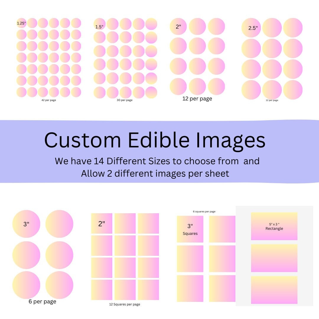 Custom Edible Images Cake Edible Images Cupcakes Edible - Etsy