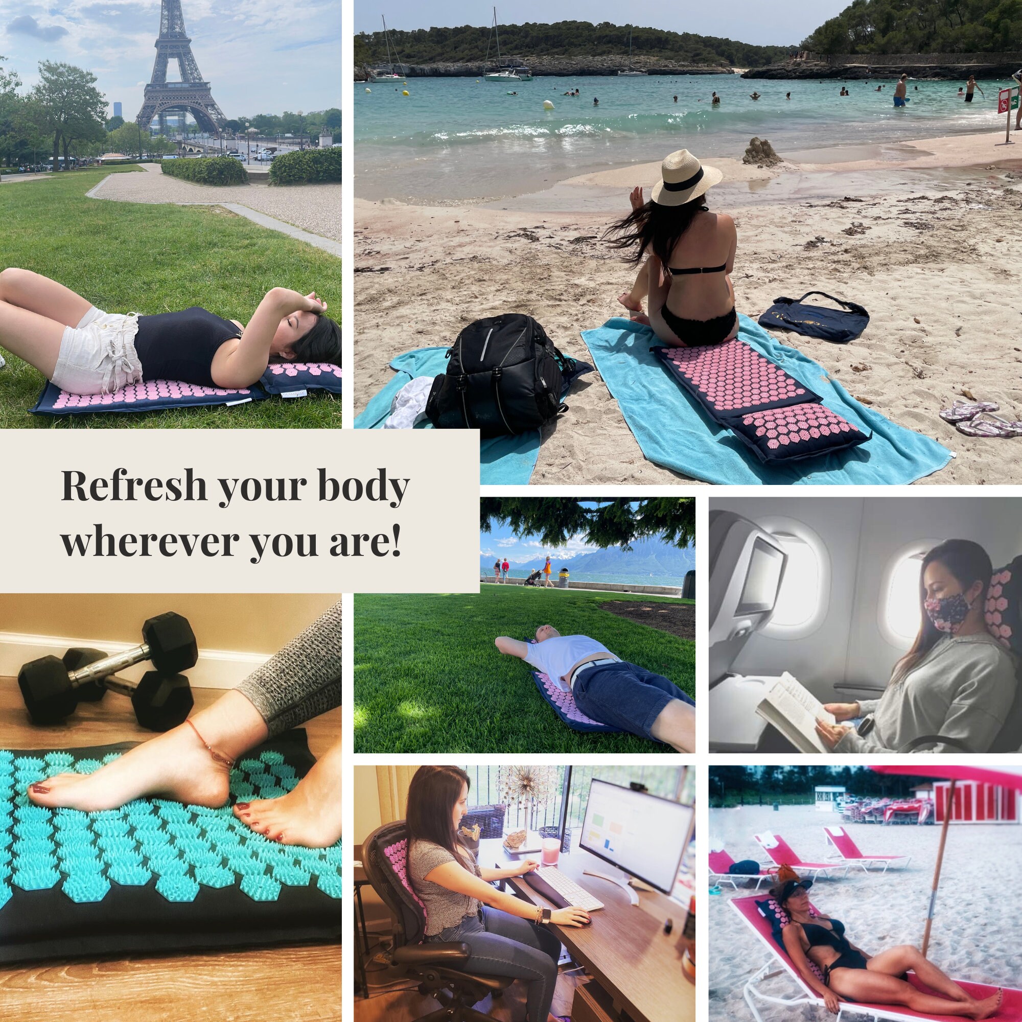 Acupressure Mat, Muscle Relaxation, Stress Relief, Sciatica, Massage ...