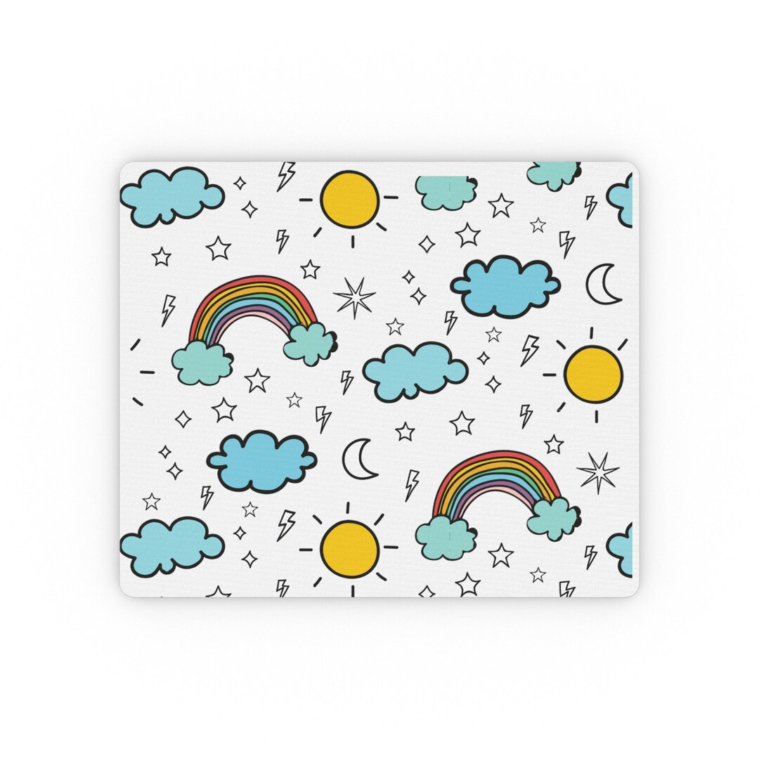 Kids Rainbows and Clouds Rectangular Mouse Pad - Etsy