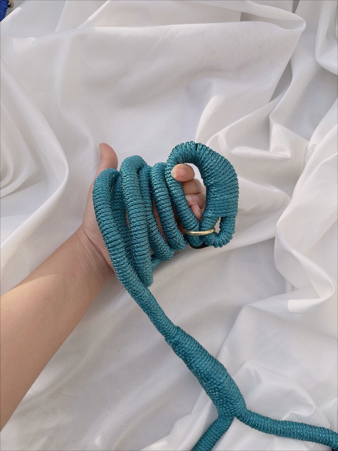 Handmade Dog Leads, Turquoise Color Dog Leash, Training Leash, Dog ...