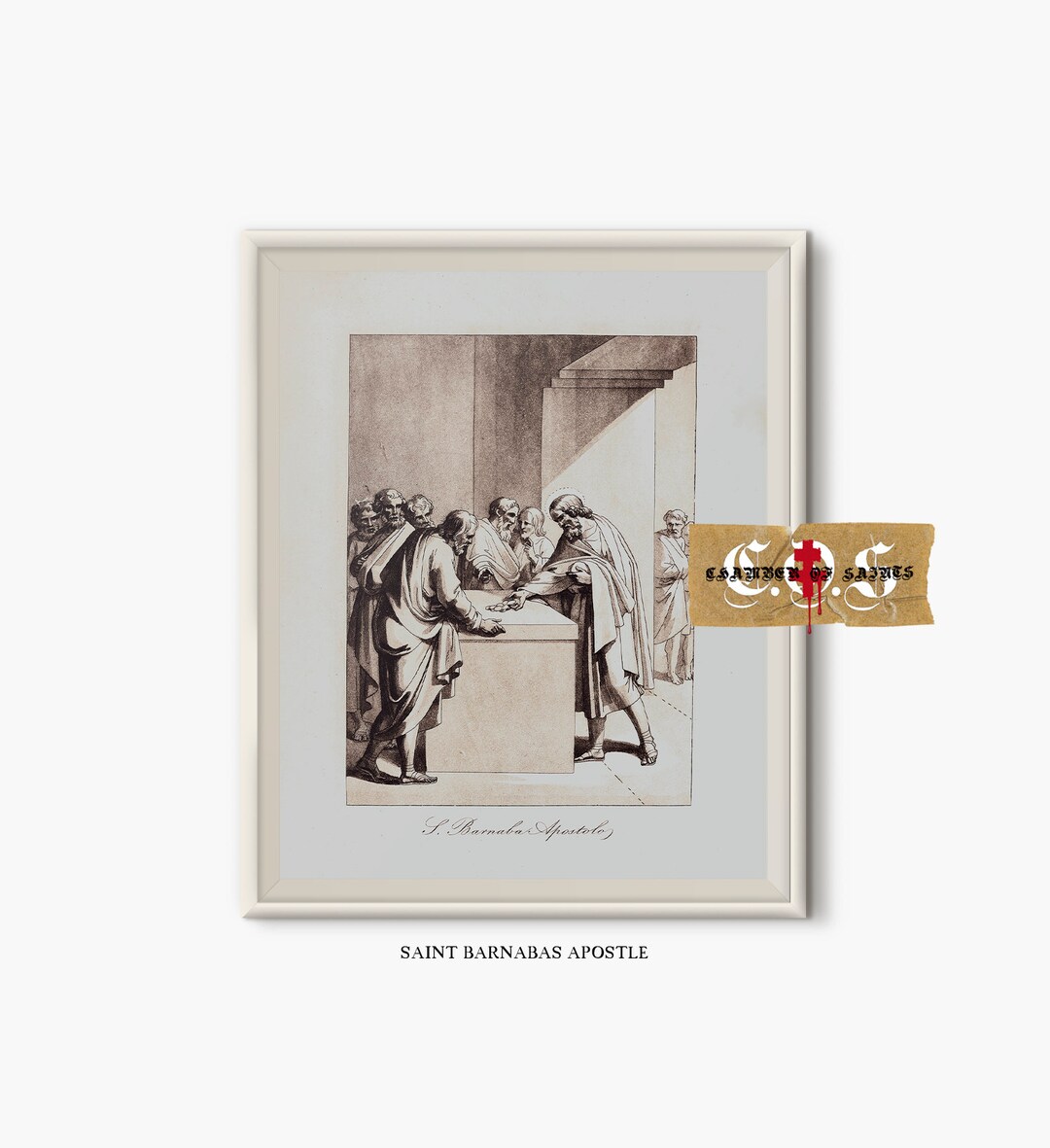 Saint Barnabas Apostle Print, Vintage Christian Art (digital Download ...