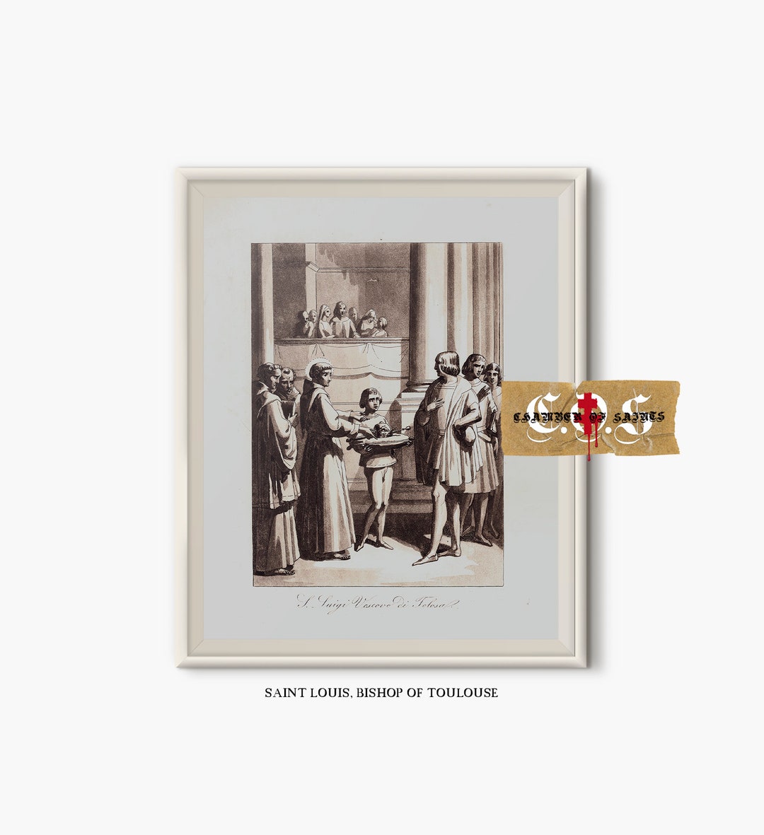 Saint Louis, Bishop of Toulouse | Neutral Christian Home Decor | Saint ...