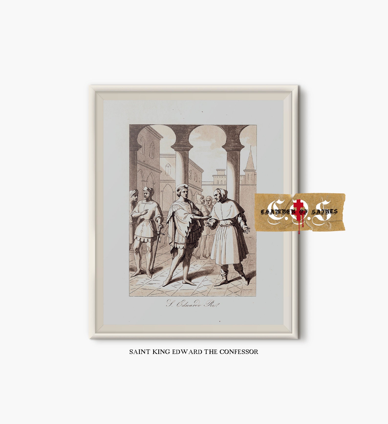 Saint King Edward the Confessor | Vintage Christian Sacred Art ...
