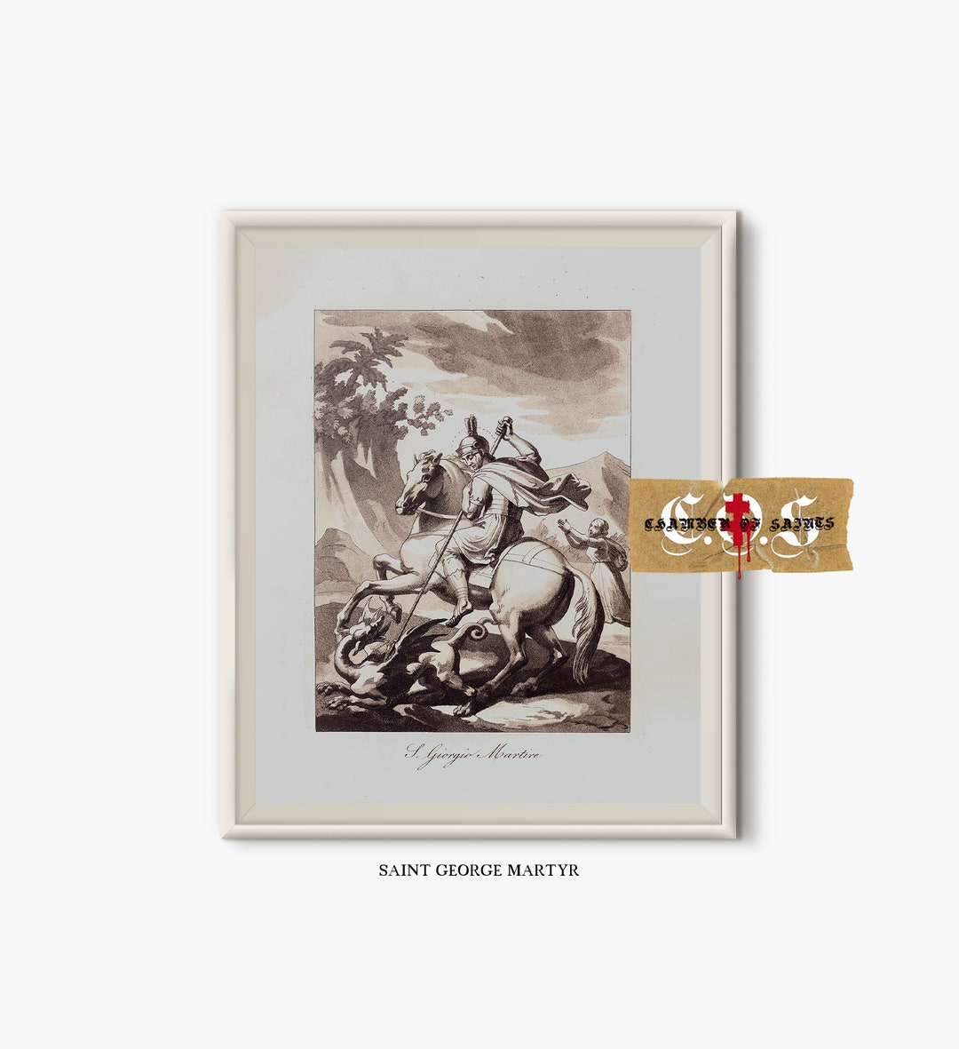 Saint George Vintage Art Print, Catholic Gift (digital Download) - Etsy