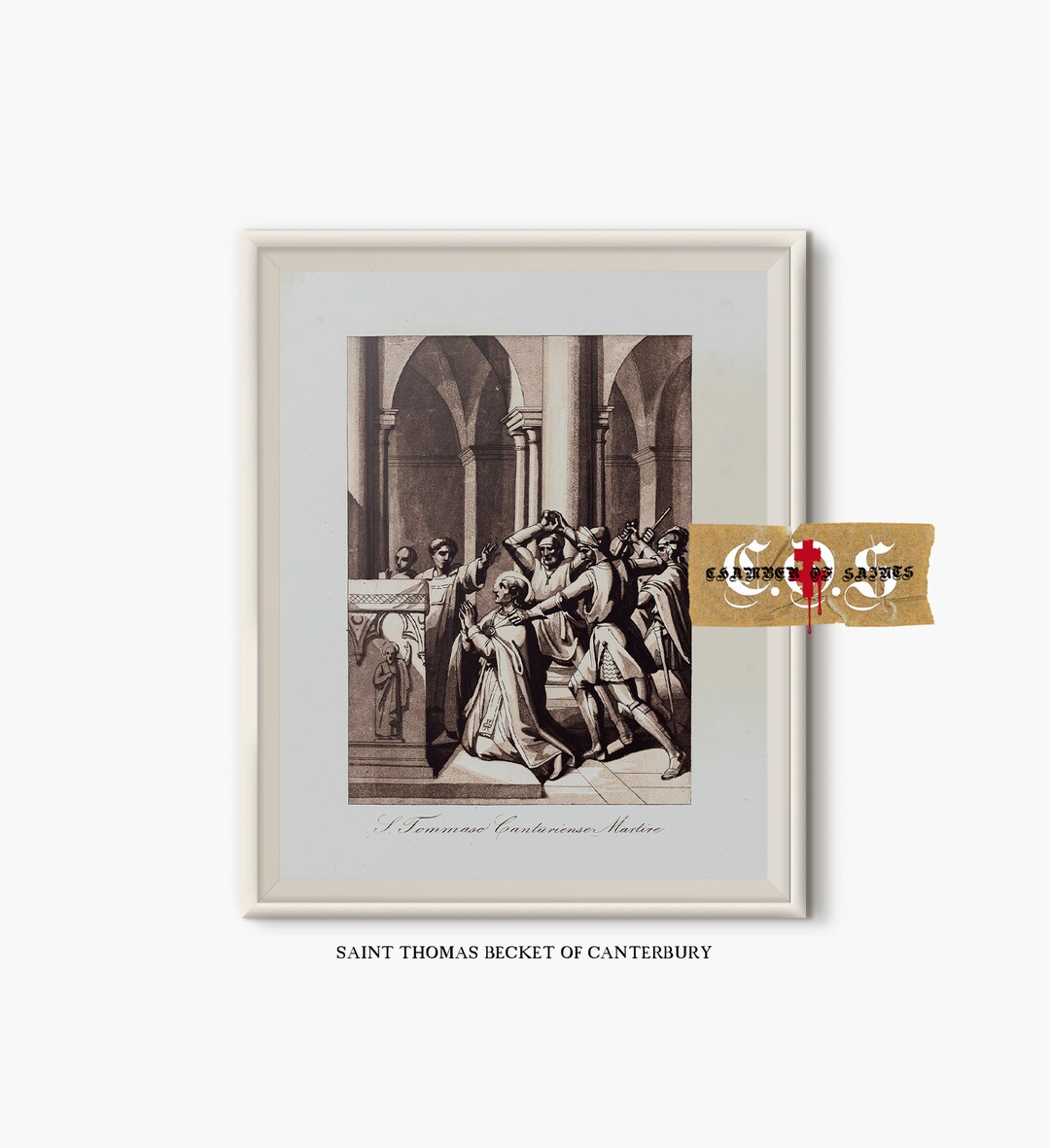 Saint Thomas Becket Print | Vintage Catholic Art (digital Download) - Etsy