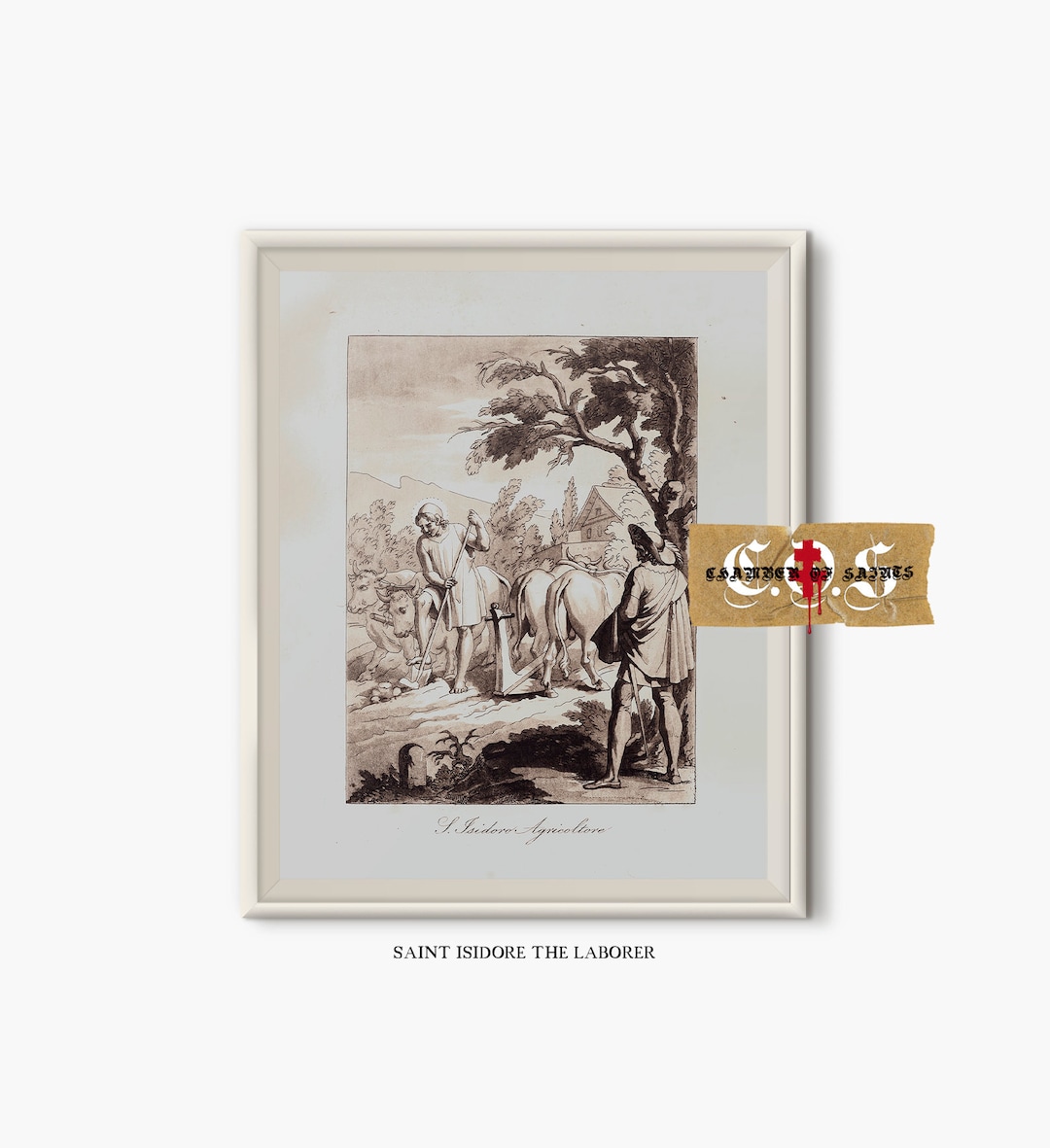Saint Isidore the Laborer | Rustic Catholic Wall Art | Vintage Catholic ...