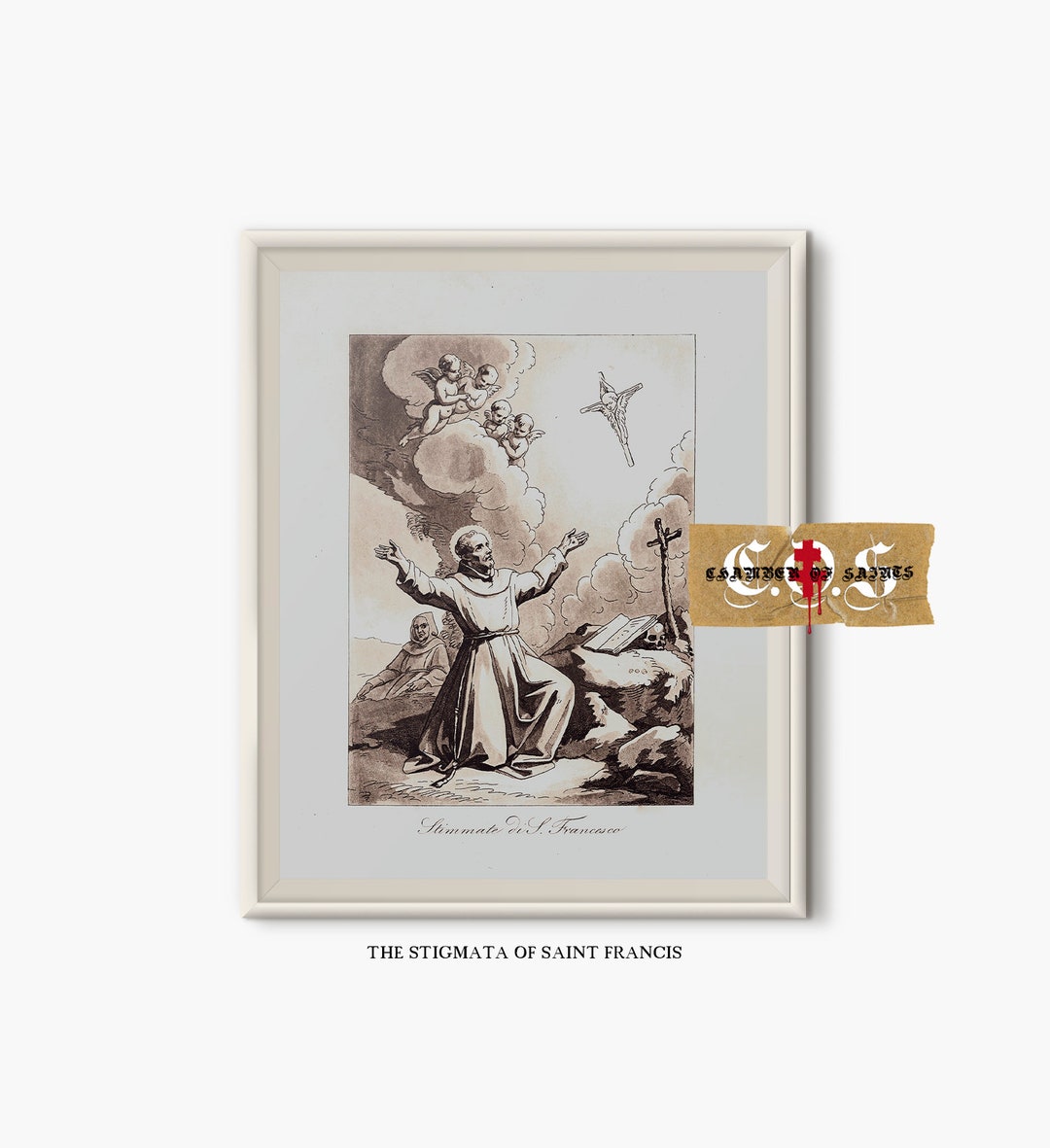 The Stigmata of Saint Francis | Rustic Catholic Wall Art | Vintage ...