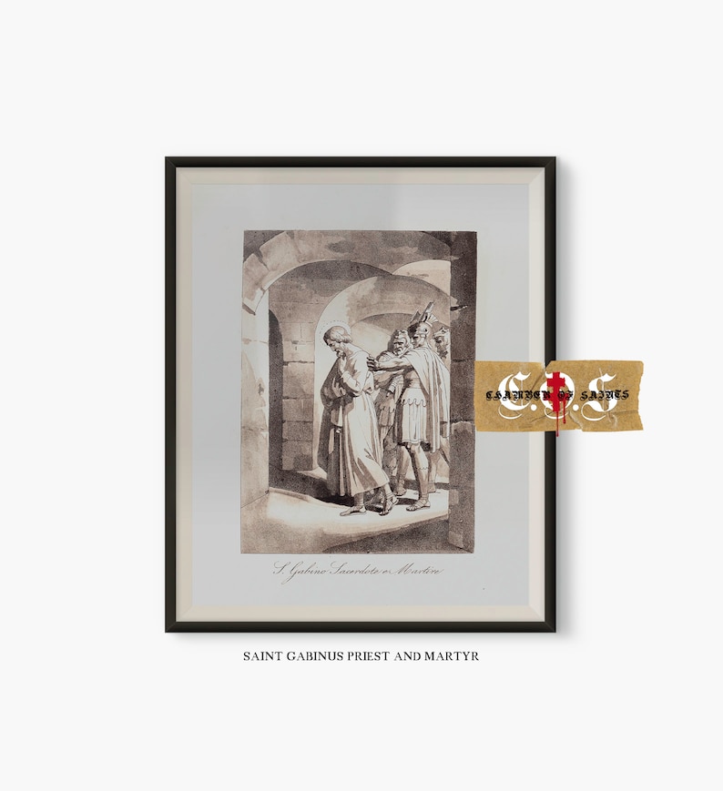 Saint Gabinus, Priest & Martyr Vintage Christian Sacred Art Catholic ...
