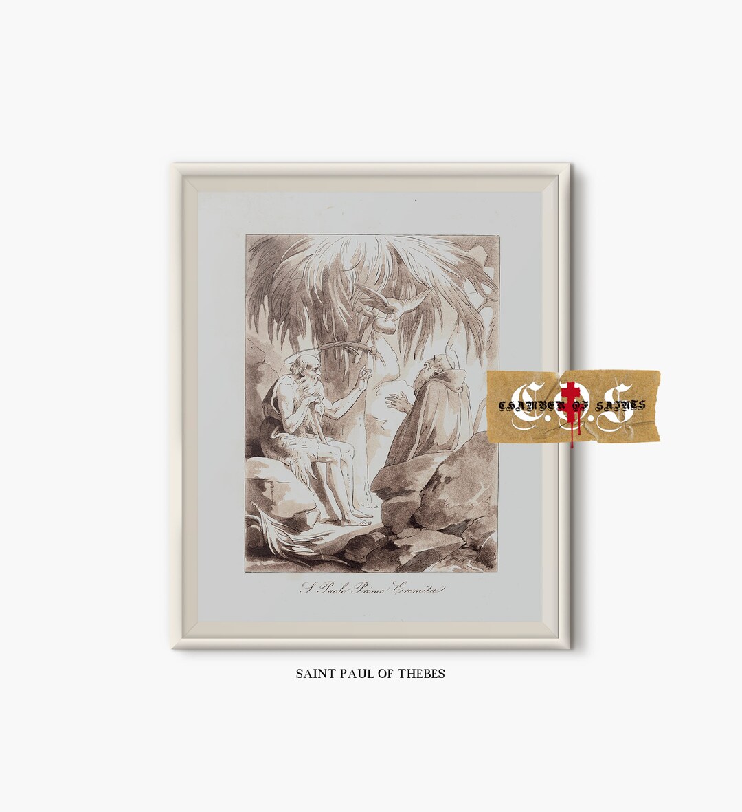 Saint Paul of Thebes | Vintage Christian Sacred Art | Catholic Gift ...