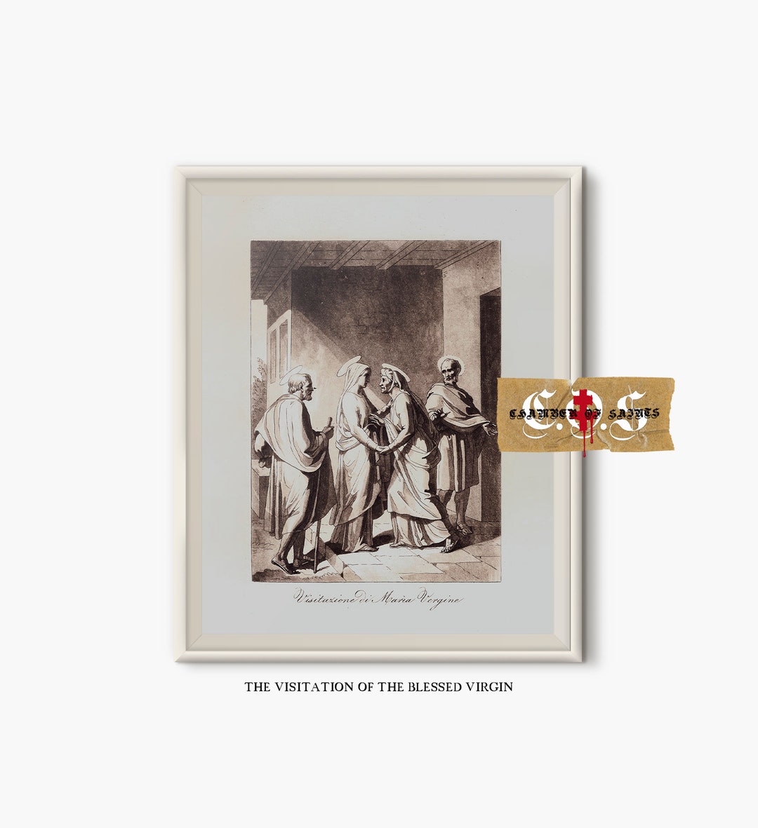 The Visitation of the Blessed Virgin | Rustic Catholic Wall Art ...
