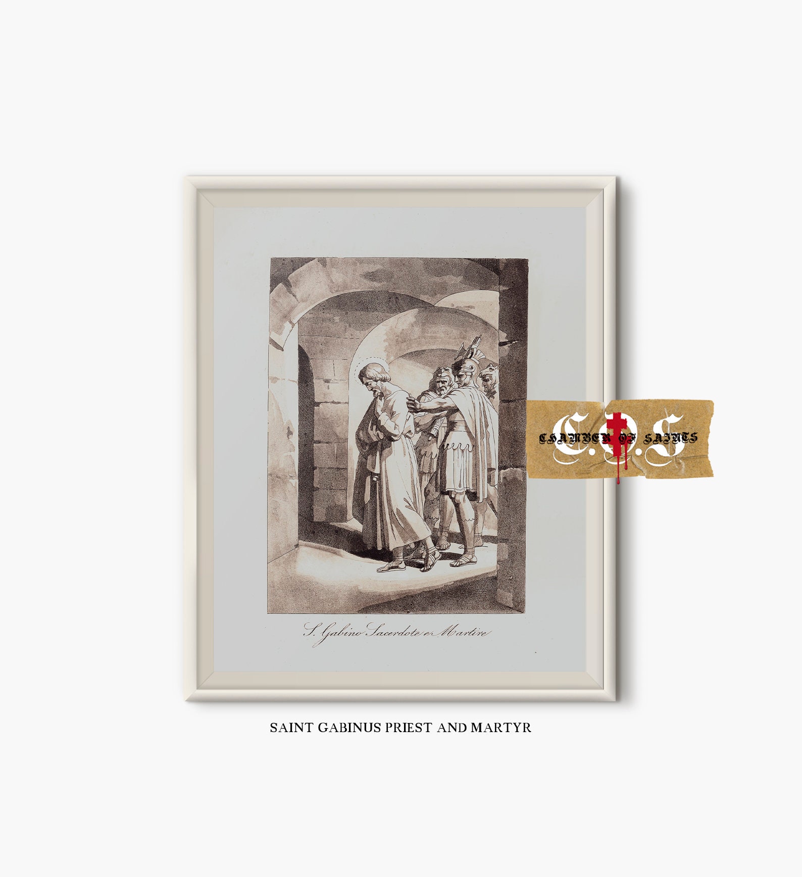 Saint Gabinus, Priest & Martyr Vintage Christian Sacred Art Catholic ...