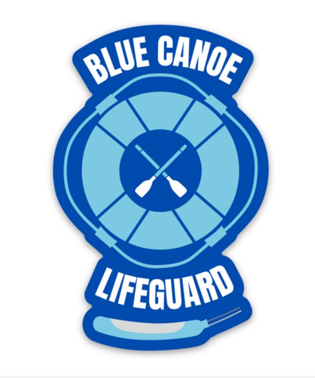 Blue Canoe Lifeguard - Sticker - Etsy