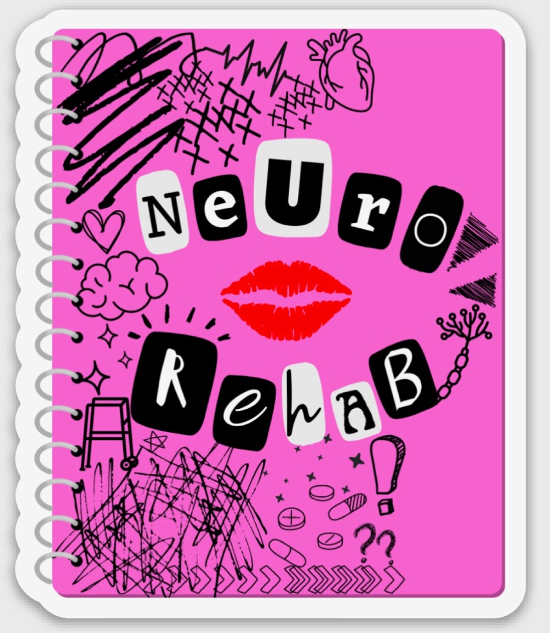 Neuro Rehab Burn Book Sticker - Etsy