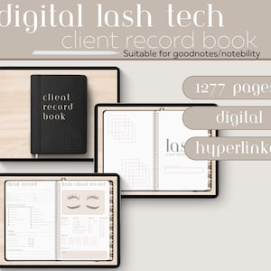 DIGITAL LASH Tech Client Record Book Neutral Tone Client - Etsy