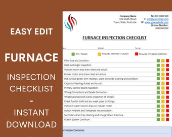 HVAC Inspection preventative Maintenance tune-up Report - Etsy