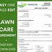 Lawn Care Contract, Lawncare Agreement Template - Word & Google Docs ...