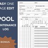 Pool Cleaning Checklist Template- Simple Digital PDF Efficient Pool ...