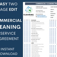 Cleaning Service Quotation Template With Auto Calculation Editable ...