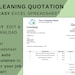 Cleaning Service Quotation Template With Auto Calculation - Editable ...