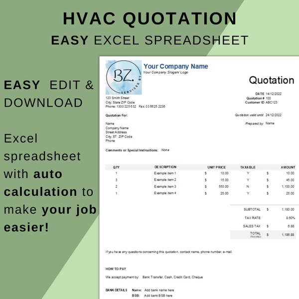 Hvac Inspection Form - Etsy