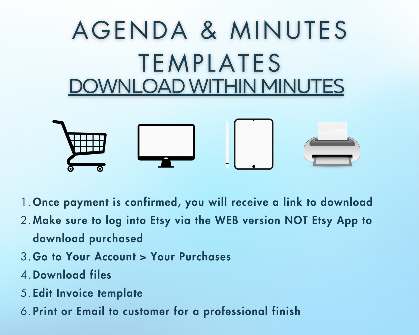 Meeting Minutes and Agenda Template Professional Package | Instant ...