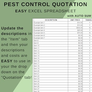 PEST CONTROL Quotation Template | Service Treatment Notice | Pest ...