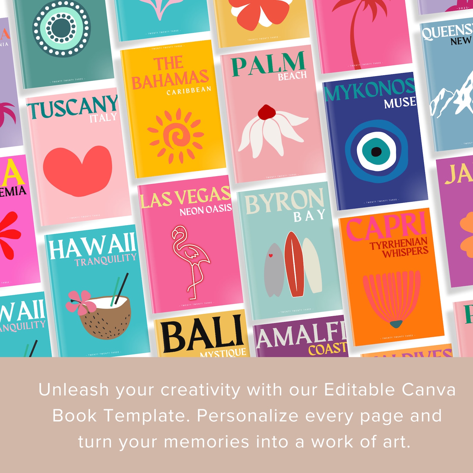 Travel Photobook Canva Template Bundle, Coffee Table Book, Personalize ...