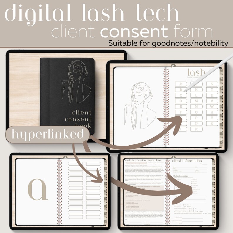 Eyelash Extension Lash Tech Client Record Consent Book, Client Record ...