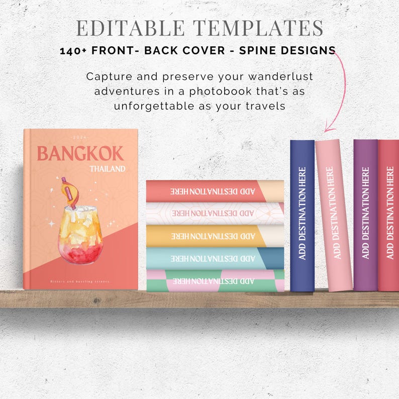 Travel Photobook Canva Template Bundle, Coffee Table Book, Personalize ...