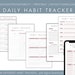 Minimalistic Daily Habit Tracker Digital Printable Everyday Habit to Do ...