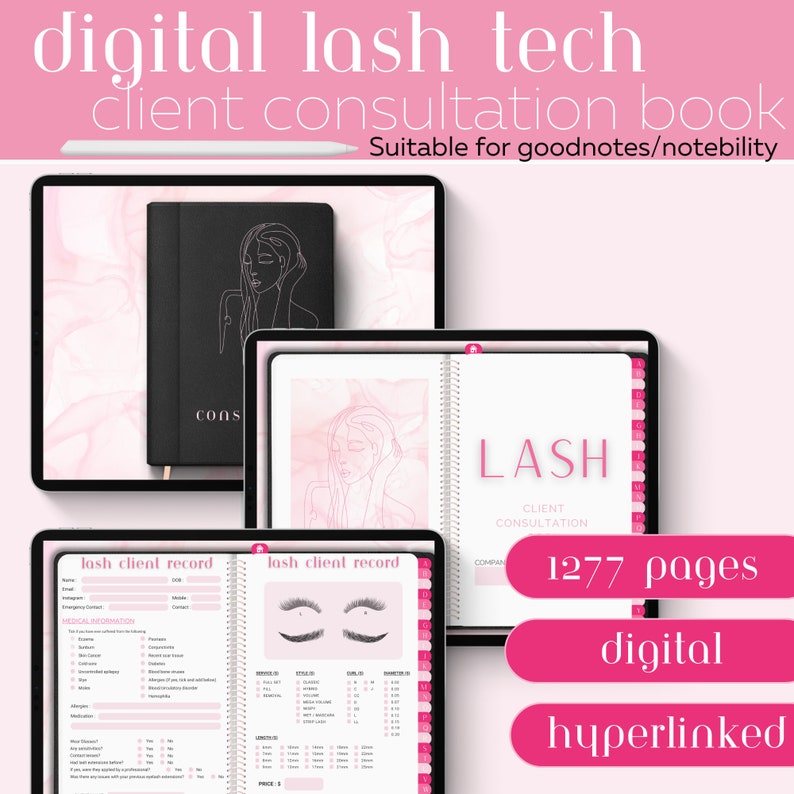 Eyelash Extensions Client Record Book | Lash Mapping, Salon ...