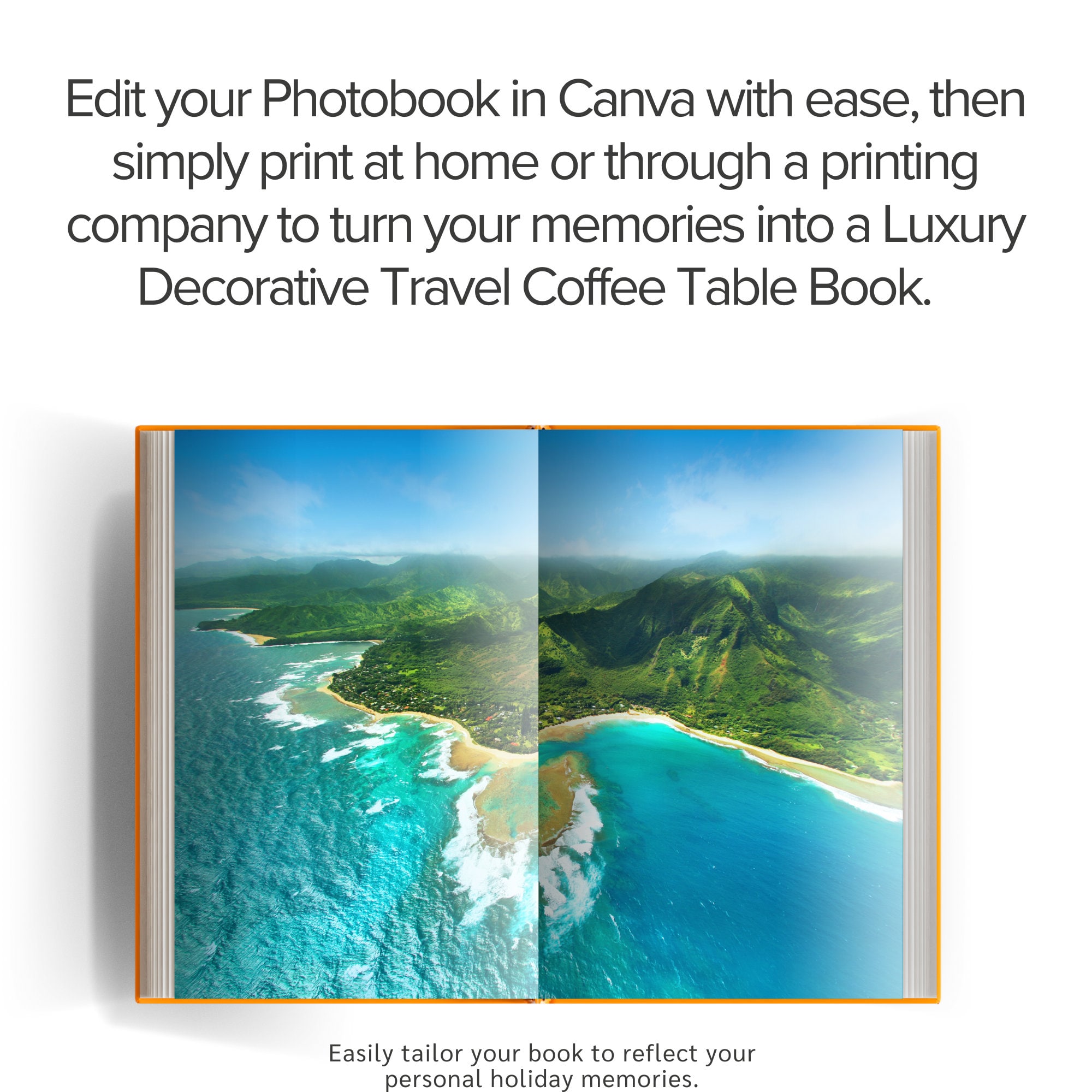 Travel Photo Book Template Travel Photo Book Canva Template Coffee ...