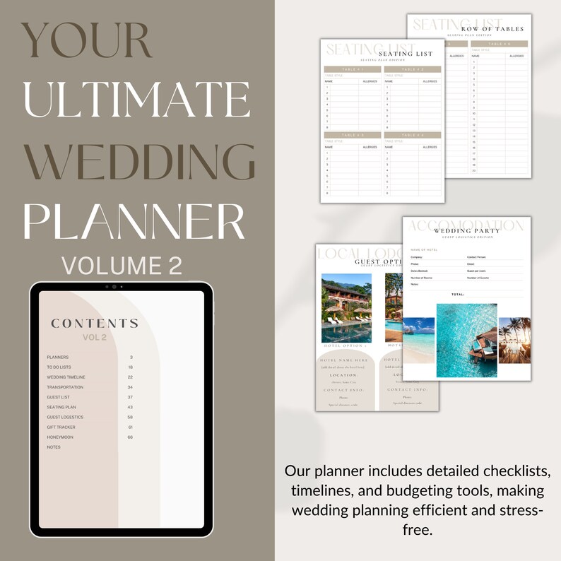 Canva Wedding Planner Template, 230 Editable Pages (digital Download ...