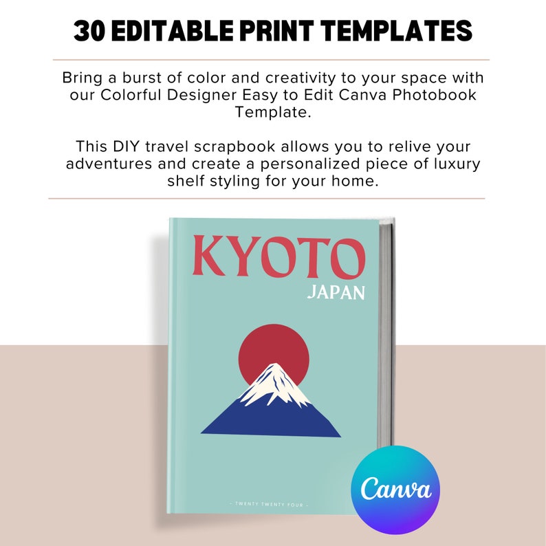 Travel Photobook Canva Template Bundle, Photo Book, Personalize, Coffee ...