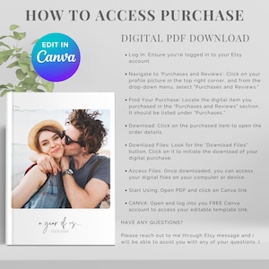 Anniversary Couples Photobook Template Galentine Gift| Personalized ...