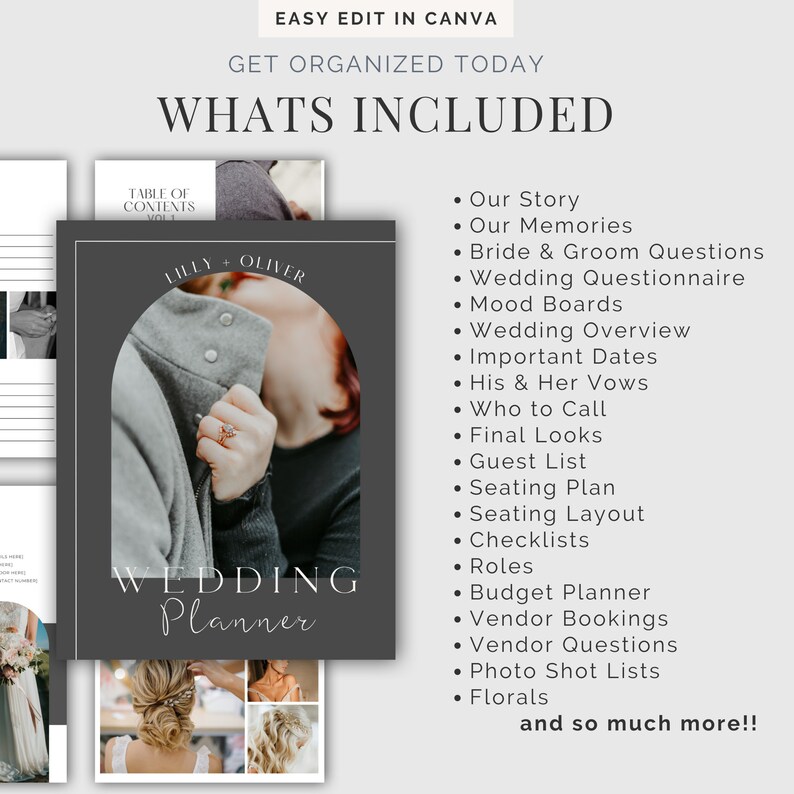 The Ultimate Wedding Day Binder Template, Wedding Planner,canva Edit ...