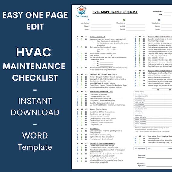 Residential A C Maintenance Checklist Air Conditioning Maintenance