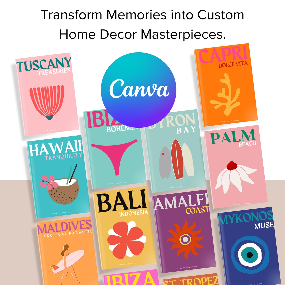 Travel Photobook Canva Template Bundle, Coffee Table Book, Personalize ...