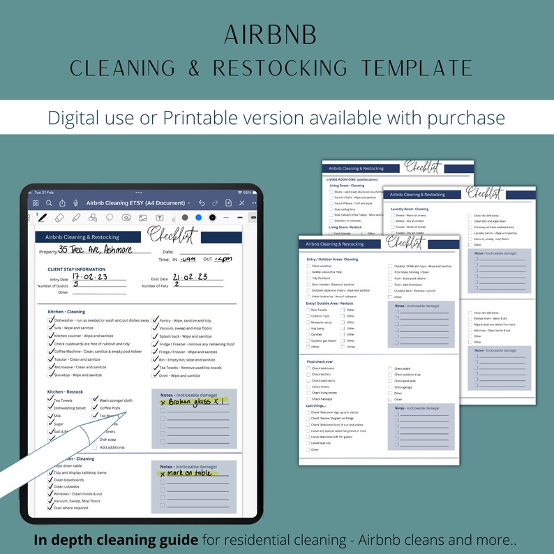 Cleaning & Restocking Template for Commercial Cleaning Services ...