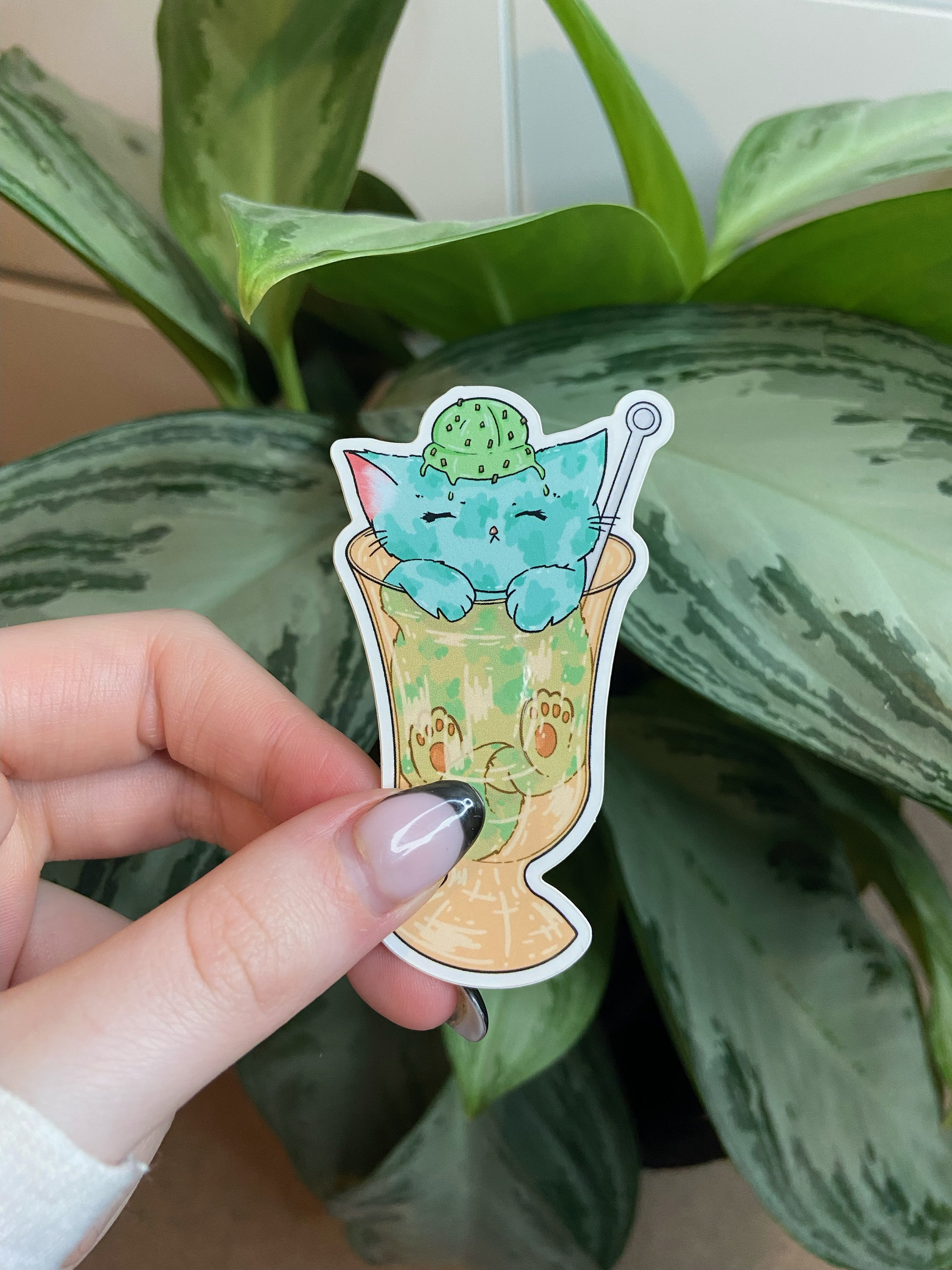Cute Ice-cream Kitty Trio Sticker Set - Etsy