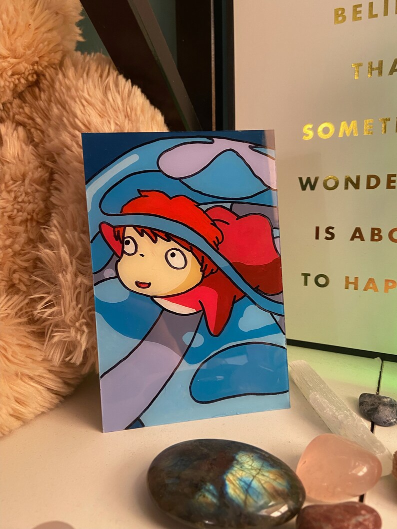 Ponyo Glass Painting A6 Ponyo Print - Etsy