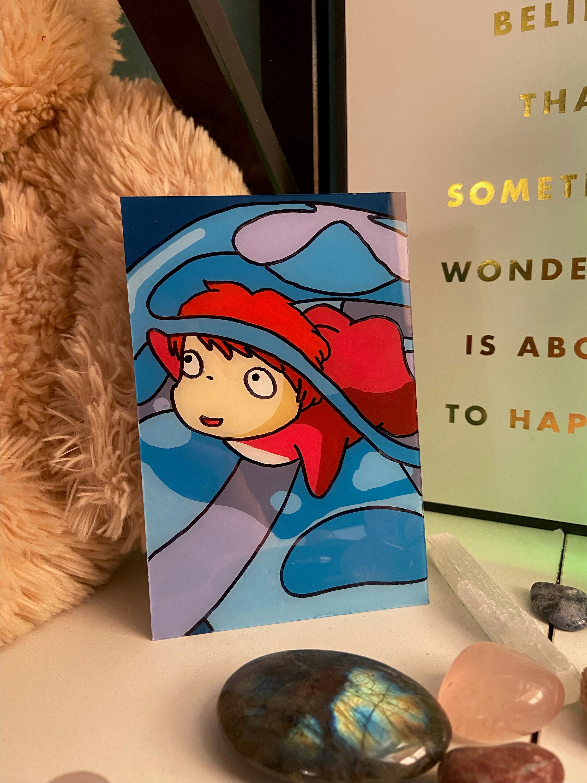 Ponyo Glass Painting A6 Ponyo Print - Etsy
